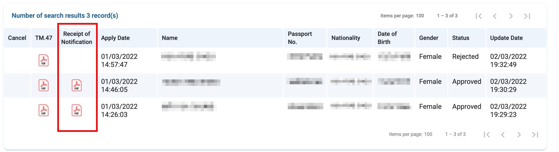 How to do TM47 apply via online application - Roger C